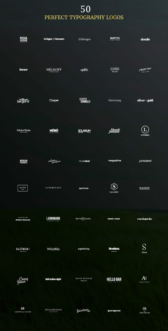 NEW: (More) Minimal Typography Logo Designs | Best Cheap Website Design ...